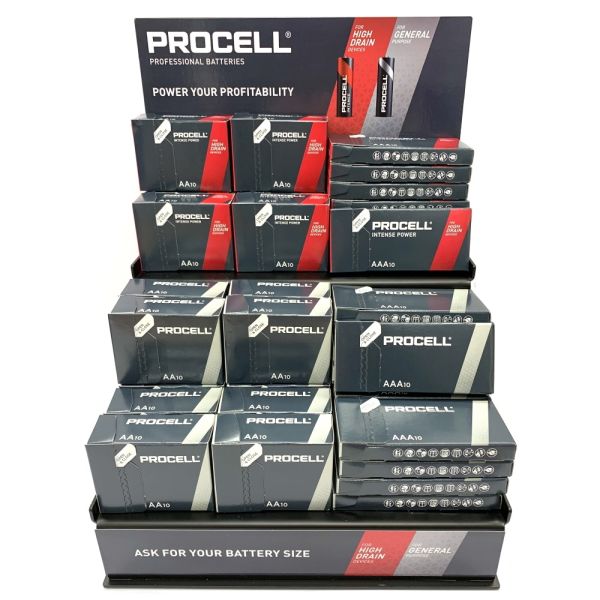 Procell Batteries Trade Counter Display Stand and Stock