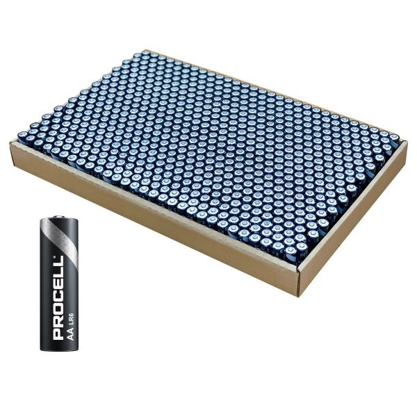 Tray of 638 Procell AA LR6 PC1500 Professional Batteries
